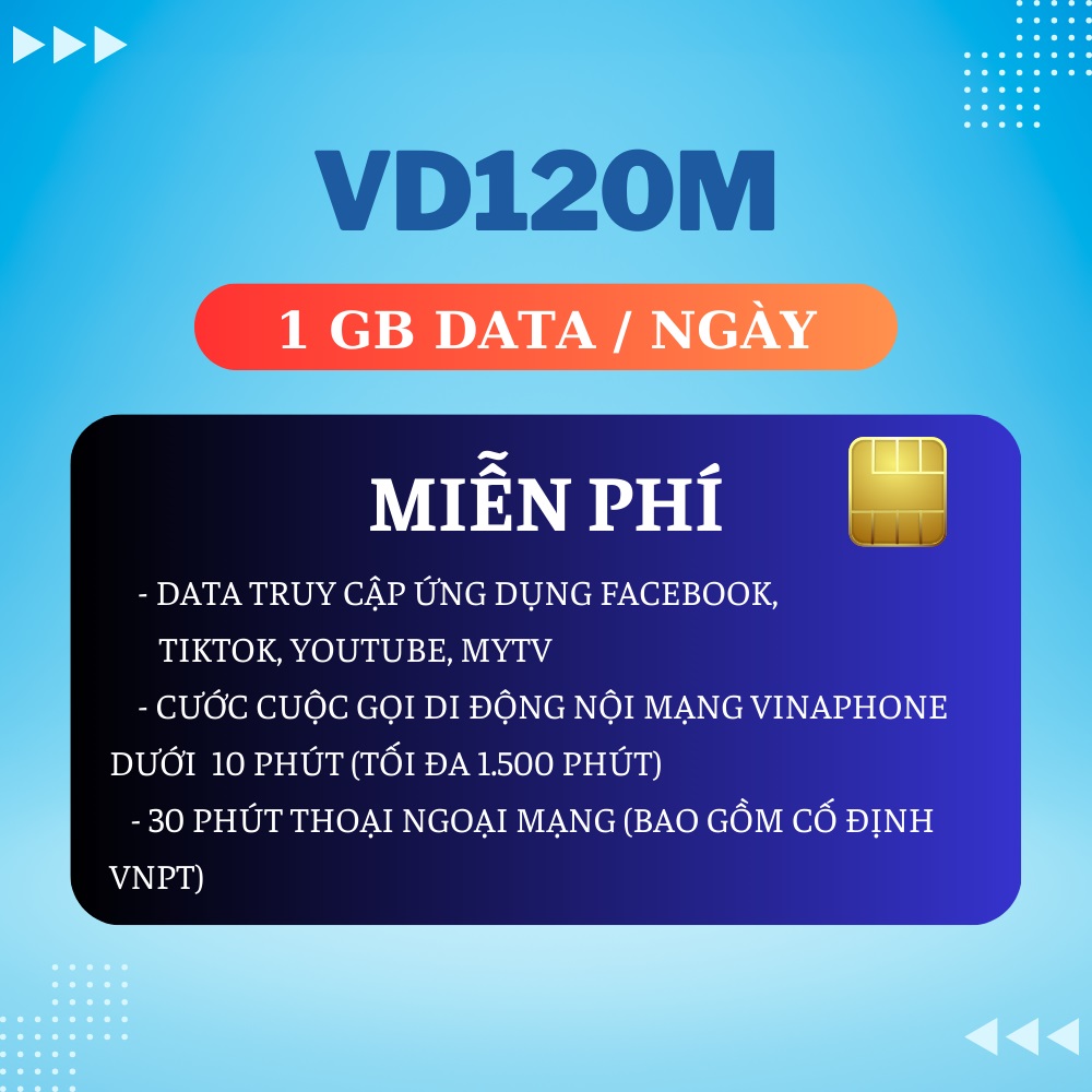 Gói cước VD120M – Chỉ 120.000đ/tháng - VNPT TP Hồ Chí Minh